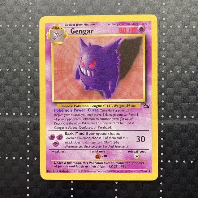 Pokémon TCG Gengar Fossil 5 Holo Unlimited Holo Rare for sale online | eBay
