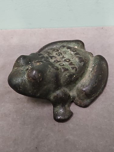 Frog Cast iron Door Stop — I Croak For The Jackson Wagon | eBay