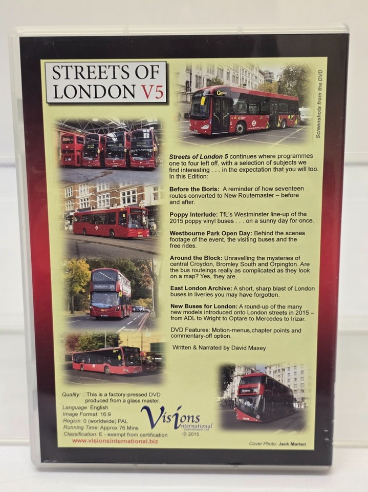 Bus Transport DVDs, Choose Your DVD, Some Rare, Incs Streets Of London ...