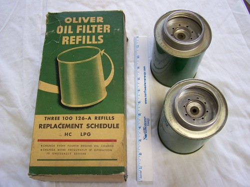 Lot of 2 Vintage NOS Oliver Tractor Oil Filter Refills 100-126-A With ...