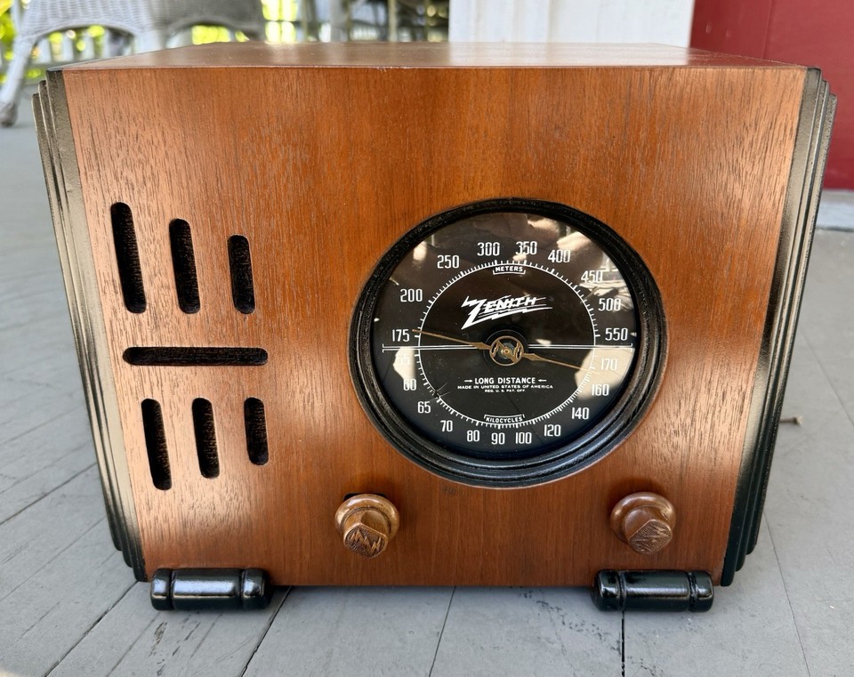 1938 Zenith 5R216 Cube Black Dial Antique Radio - Restored / Works! | eBay