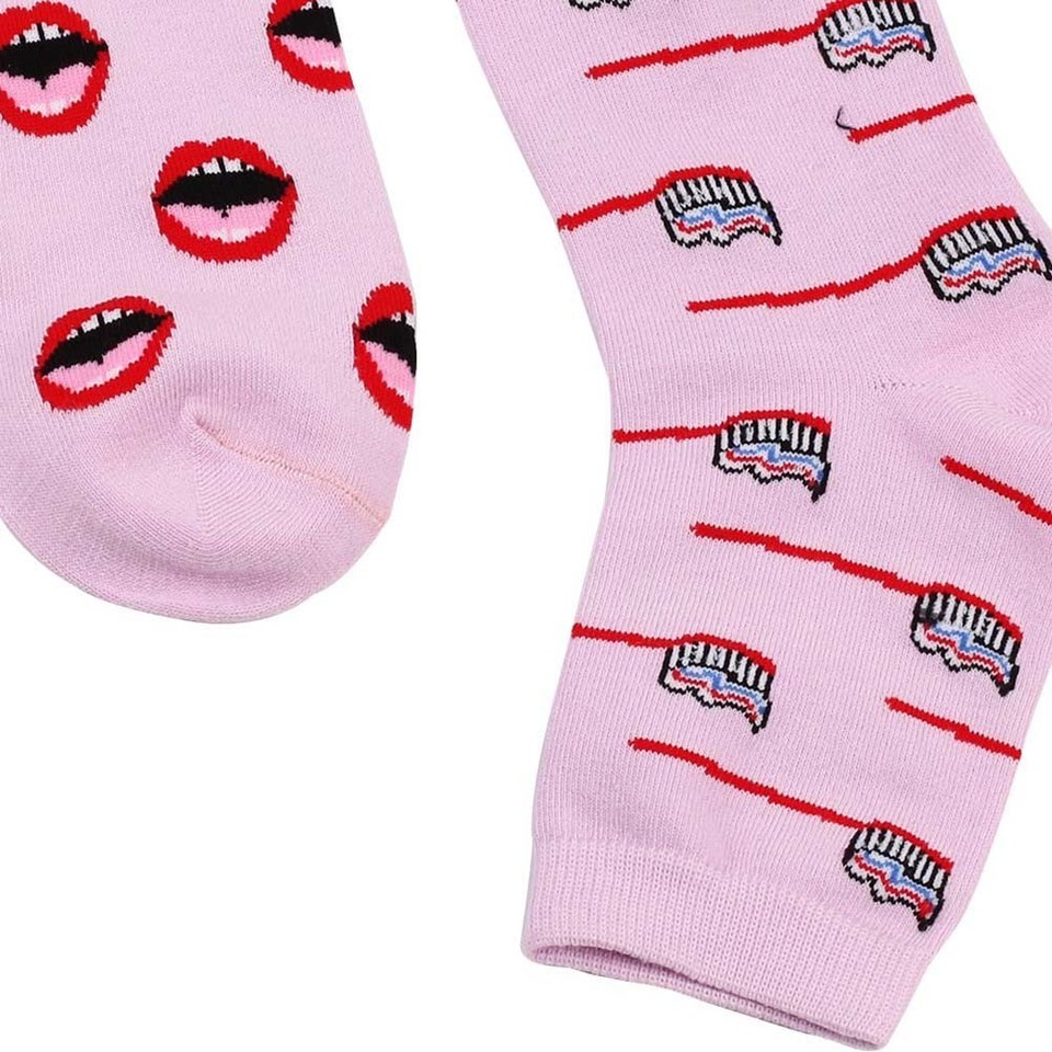 Winter Autumn High Ankle Socks In Tube Sock Cotton Teeth and Toothbrush ...