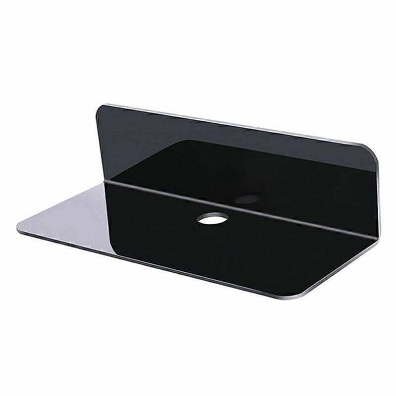 Damage-Free Acrylic Floating Wall Shelf Stick-On for Speaker Action ...