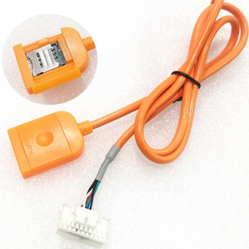 20-Pin Car RCA AUX-IN/OUT Cable with SIM Slot For Android Stereo Radios ...