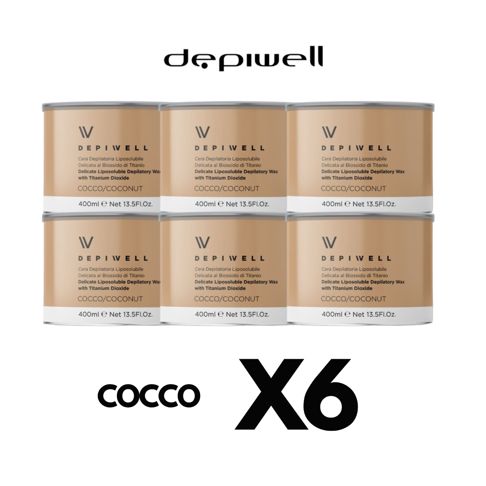 X6 DEPIWELL Depilatory Wax Delicate Fat-Soluble Jar Coconut 6PZ | eBay ...