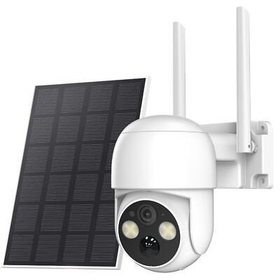 4MP PTZ Solar Security Camera Wireless WiFi Solar Powered Camera ...