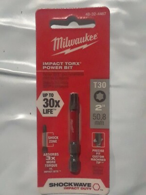Milwaukee 48-32-4487 Shockwave 2" Impact Torx T30 Power Bit | eBay
