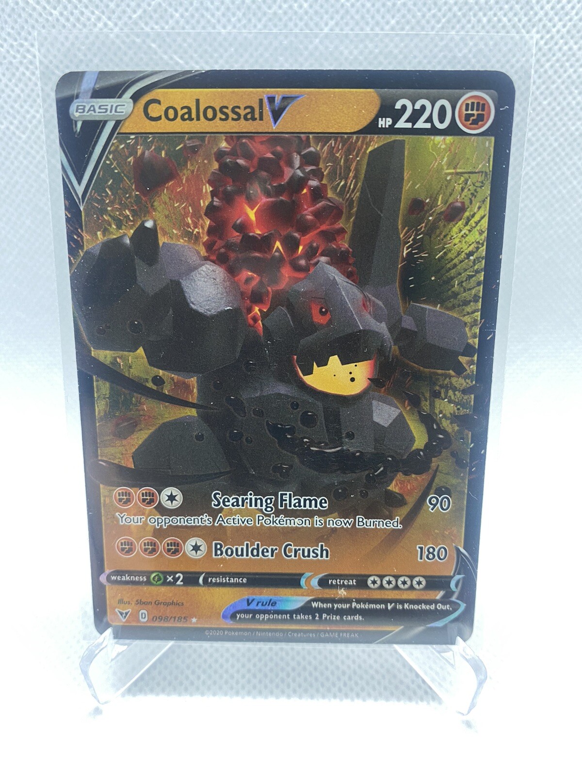 ⭐Coalossal V 098/185 - Vivid Voltage NM Full Art Ultra Rare Pokémon ...