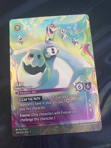 Disney Lorcana Shimmering Skies Olaf Happy Passenger 209/204 Enchanted ...