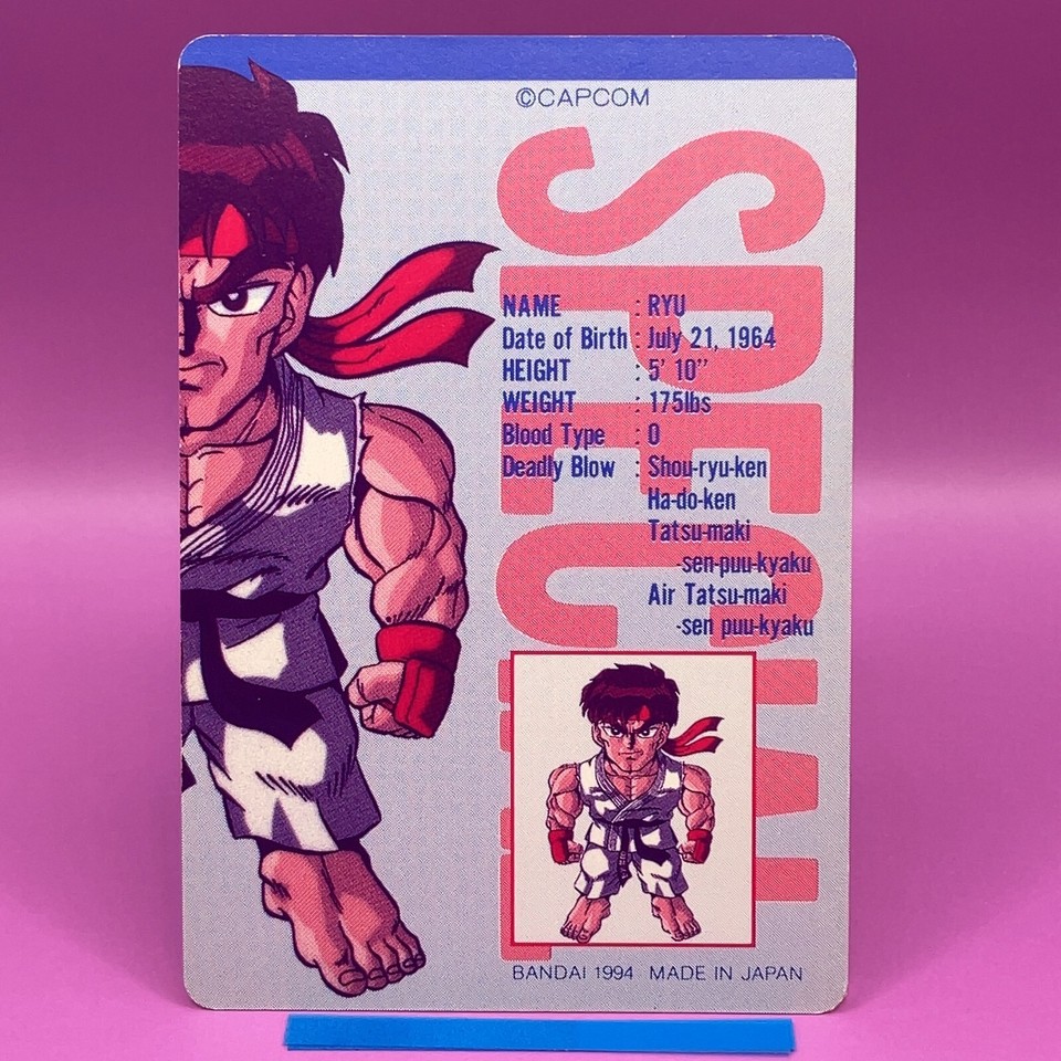 Ryu Street Fighter Carddass TCG Game Trading Card SFC SNES SS PS DC ...