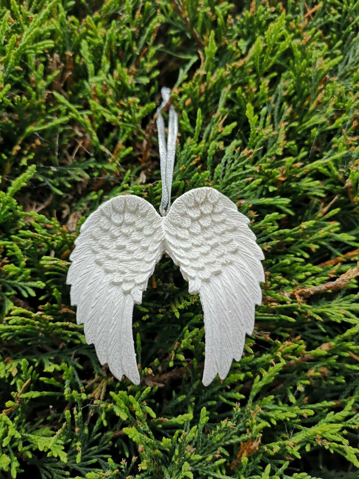 Angel Wings Christmas Decoration Hanging Mini Glitter Double Winged ...