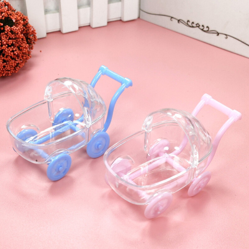 6Pcs Mini Baby Stroller Crib Candy Boxes Baby Birthday Party Decor ...