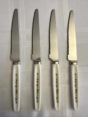 4 UNUSED Regent Sheffield Green Spring Blossom Crazy Daisy Flatware ...