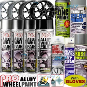 E-tech Pro Alloy Wheel Spray Paint,Black Silver Grey.Primer,Lacquer ...