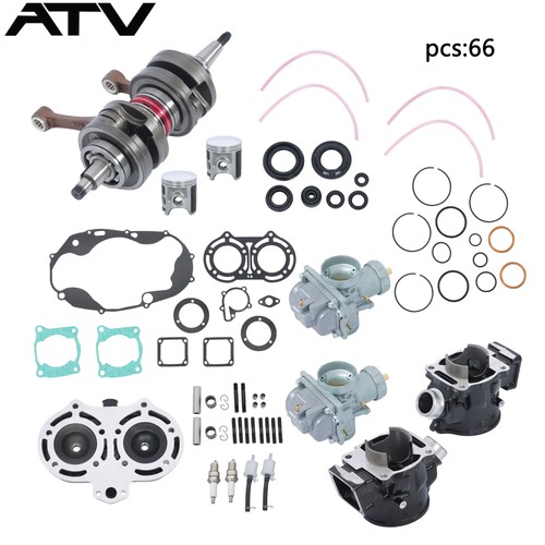 For Yamaha Banshee 350 Crank Cylinder Head Piston Complete Rebuild Kit ...
