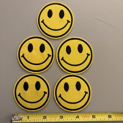 5 Pc Lot - Smiley Face (Iron on patch) Happy / Yellow / Killer / Hiking ...