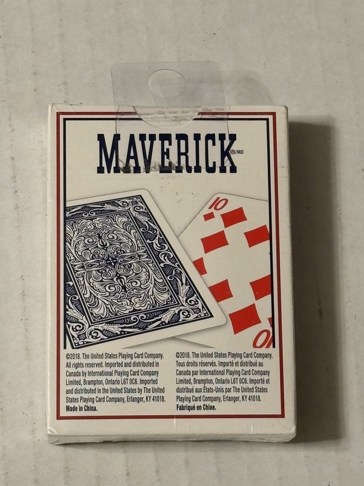 Maverick playing cards Poker Standard Face Size Rummy Deuces War ...