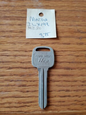 Key Blank X199 MZ20 Mazda 626, Std, ES, LX, MX6 1988-1992; 929 1988 ...