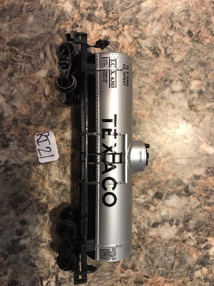 Vintage HO Scale Tyco Texaco Silver Fuel TANKER / Chemical Tank Train ...