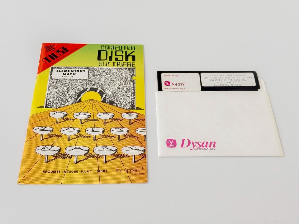 Elementary Math: Edu Disk - MUSE Software (The MUSE Co.) - 1980 / Apple ...