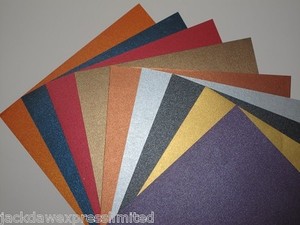 18 x A4 2-Sided Pearlescent Shimmer Paper 125gsm - 9 Colour Mixed Pack ...