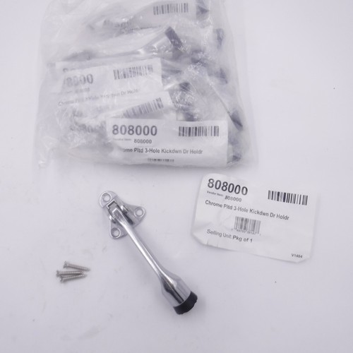 10 Pack Cast Zinc Kick-Down Door Holder 4" Chrome 3-Hole 808000 ...
