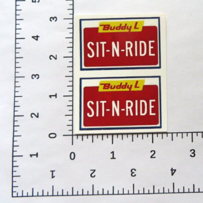 water slide decal set for vintage Buddy L Sit-N-Ride toy W/TRACKING | eBay