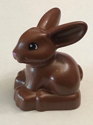 *NEW* Lego DUPLO Animal Bunny Rabbit REDDISH BROWN Light Pink Nose ...