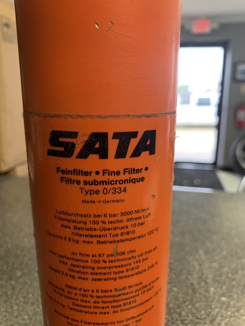 SATA 81810 Fine Filter Cartridge Original Air Filtration Particulate ...