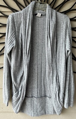 GYFT Light Grey Knit Cardigan Sweater Size Medium | eBay