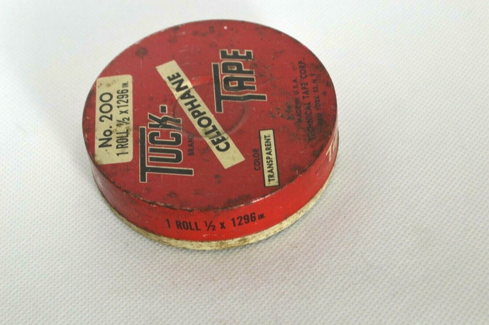 Vintage Tuck Tape Cellophane tape Tin | eBay