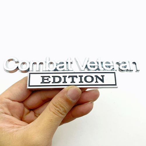 Combat Veteran Edition Metal Car Emblem 3D Badge Truck Decal Sticker ...