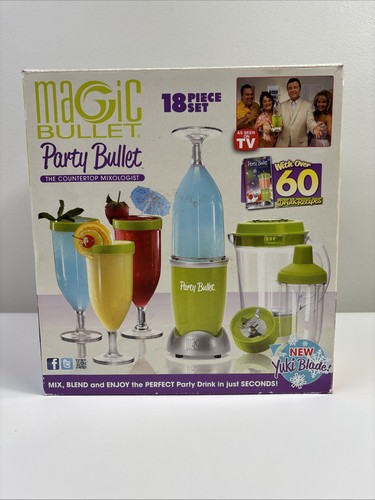 MAGIC BULLET Party Bullet Blender Mixer Drink Making System Green New ...