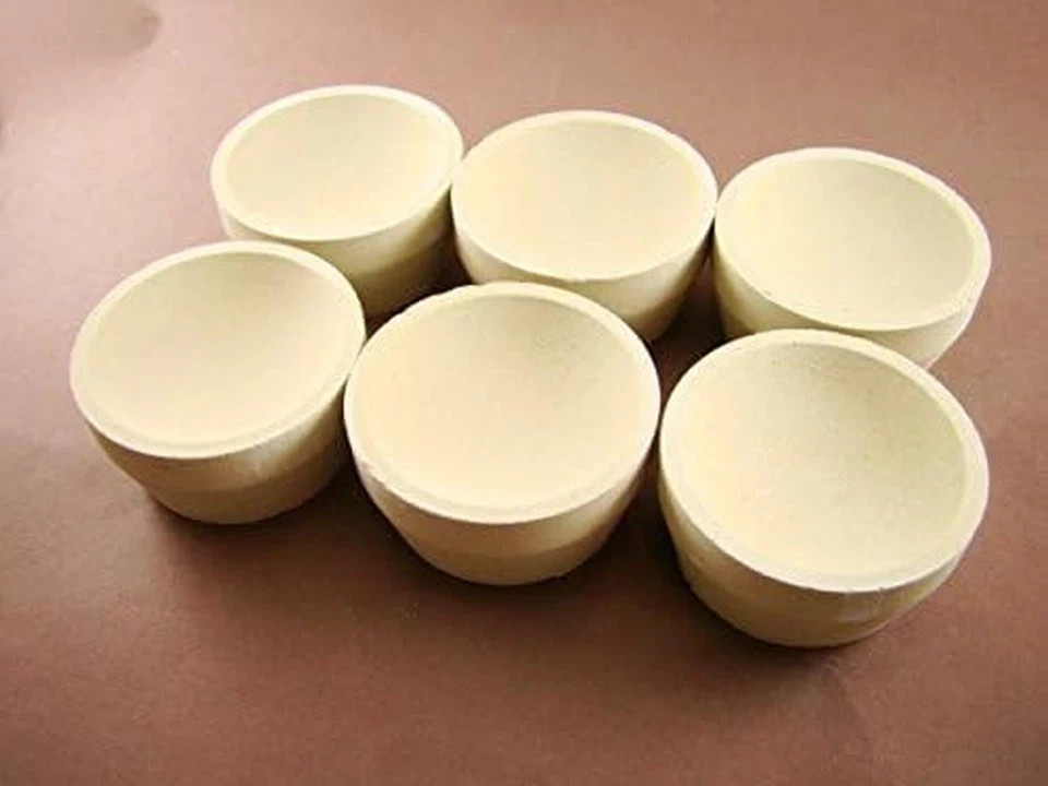 Lot of 6 - # 10 Mabor Cupel 2-3/8" Gold-Assay-Smelting-Refining-Melting ...