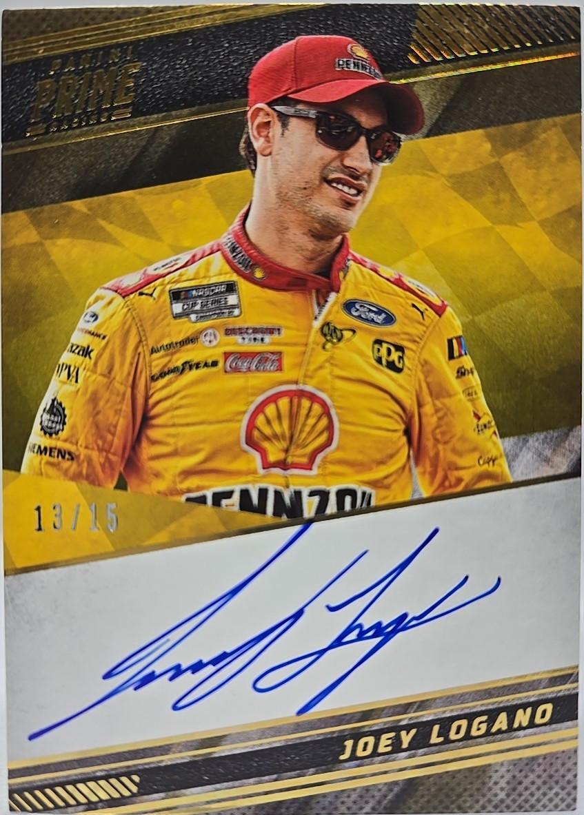 2023 Panini Prime - Prime Signatures Joey Logano #PS-JLO Holo Gold /15 ...