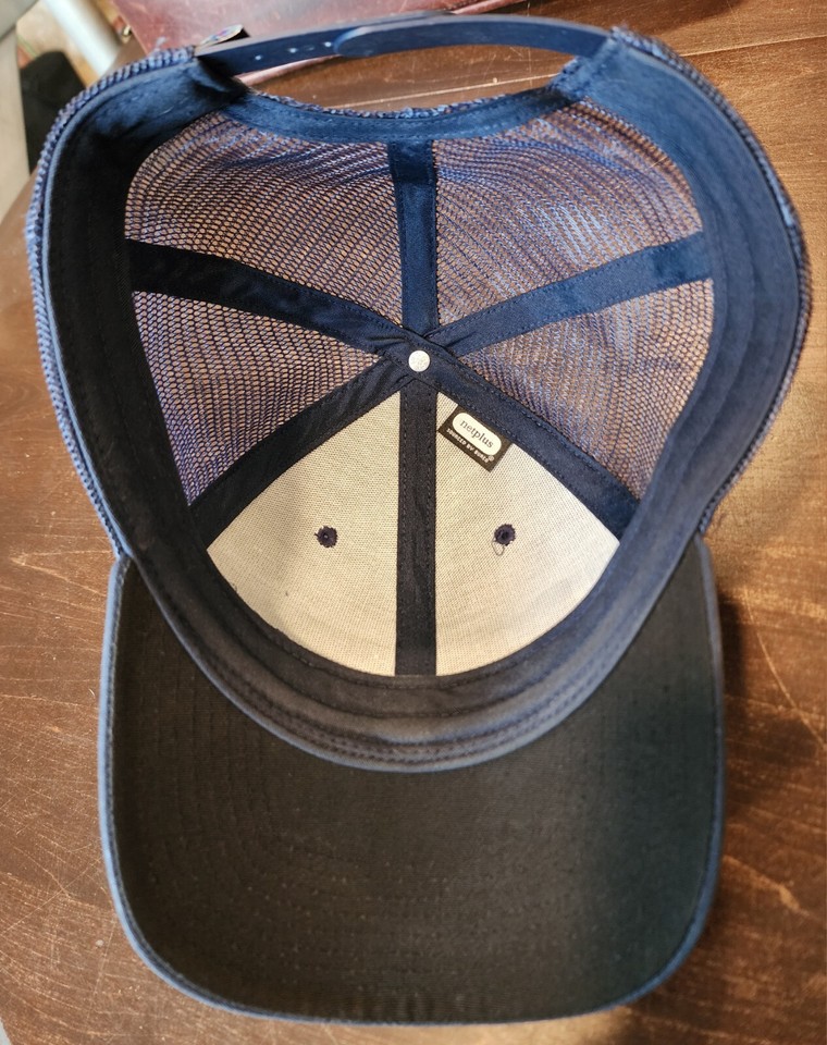 Patagonia Take a Stand Snapback Trucker Hat Navy Blue Waterline Cap ...