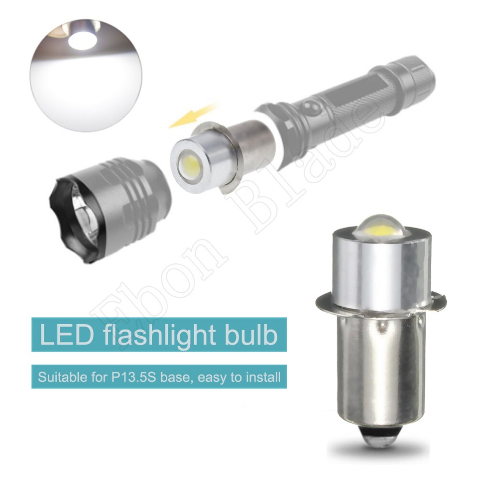 1PCS 1W 5-24V P13.5S COB LED Work Light Flashlight Replacement Bulb ...