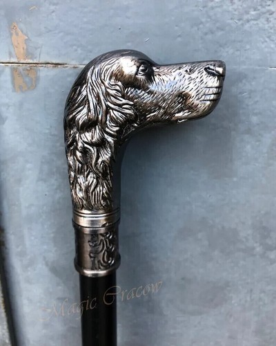 DOG Walking stick, cane, dog head handle, hunting dog gift | eBay