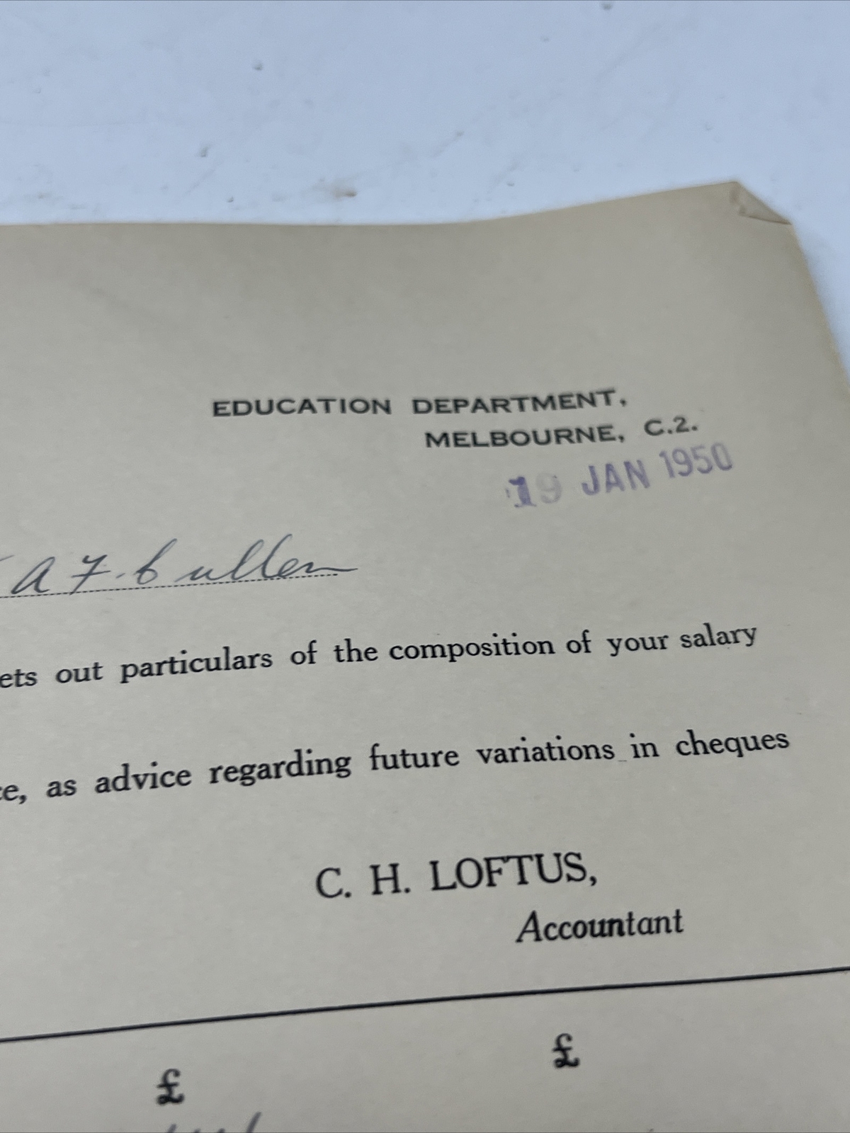 VINTAGE GOVERNMENT PUBLIC SERVICE VICTORIA 1950 MEMORANDUM JOB WW2 | eBay