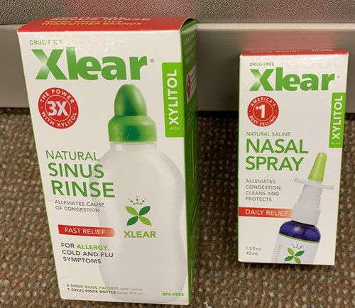 Xlear Sinus Rinse w/ Xylitol Kit & Xlear Natural Nasal Spray Fast Sex ...