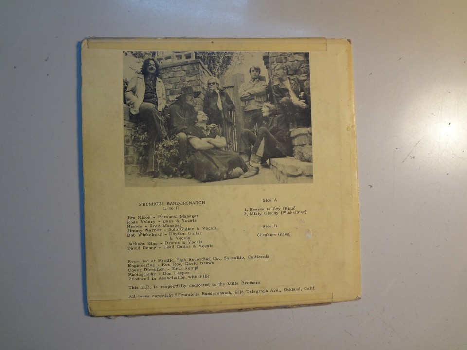 FRUMIOUS BANDERSNATCH:Frumious Bandersnatch-U.S.7" 6-1968 Muggles ...