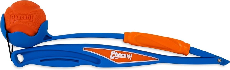 Chuckit! Fetch & Fold Dog Ball Launcher Dog Toy Rubber Fetch Ball ...