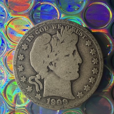 1909-S US Barber Half Dollar Coin (Below melt) | eBay
