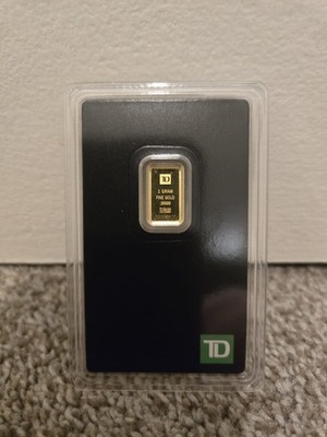 1 Gram Gold Bar – TD Bank Bullion – .9999 Fine Gold – Sealed | eBay