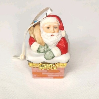 Hallmark Santa's Sweet Surprise Chimney 2001 Ornament Christmas Ring ...