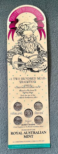 1990 Royal Australian Mint 5 Silver Christmas Pudding Coin Token ...