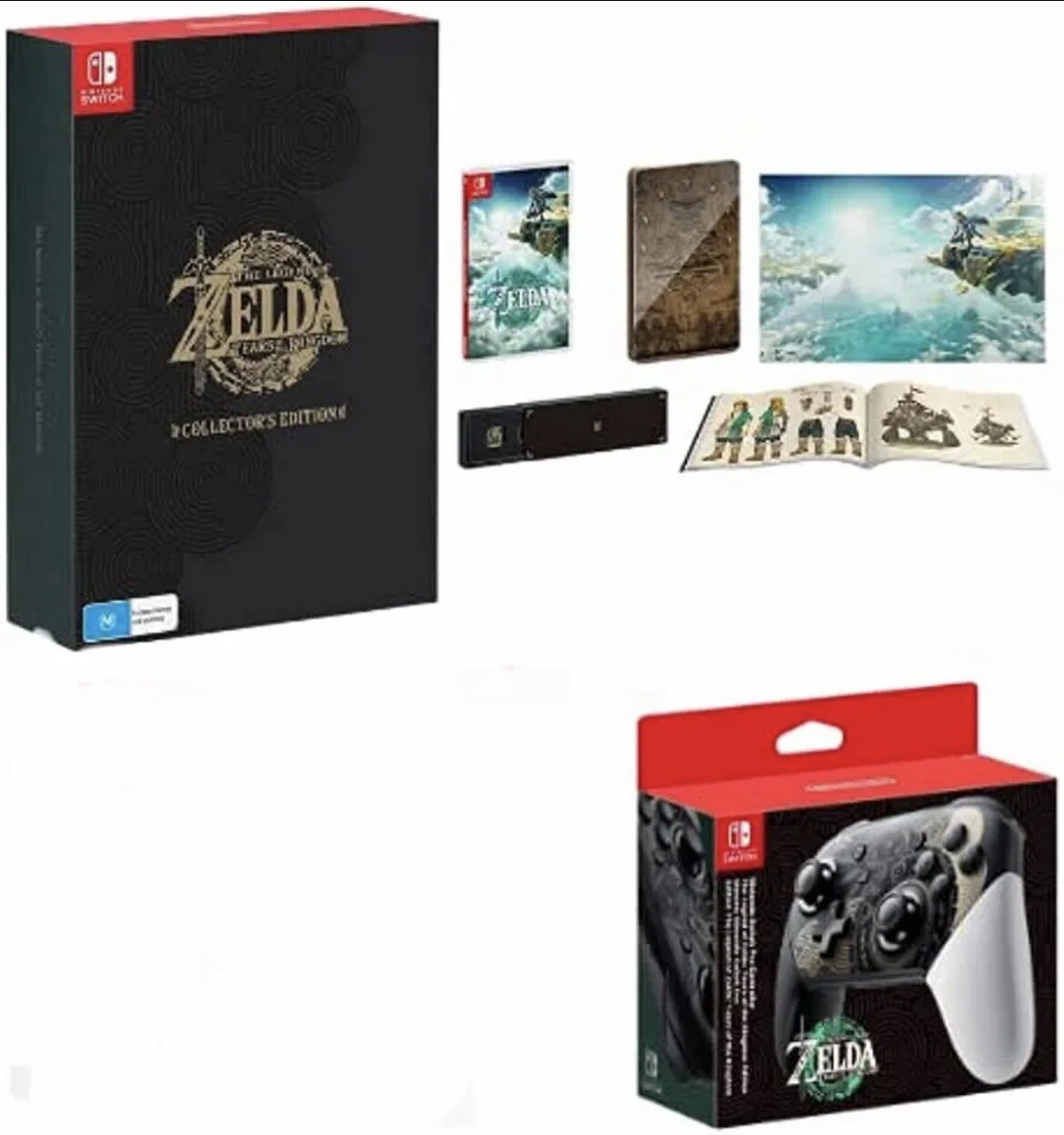 Legend of Zelda Tears of the Kingdom Collectors Edition + Pro ...