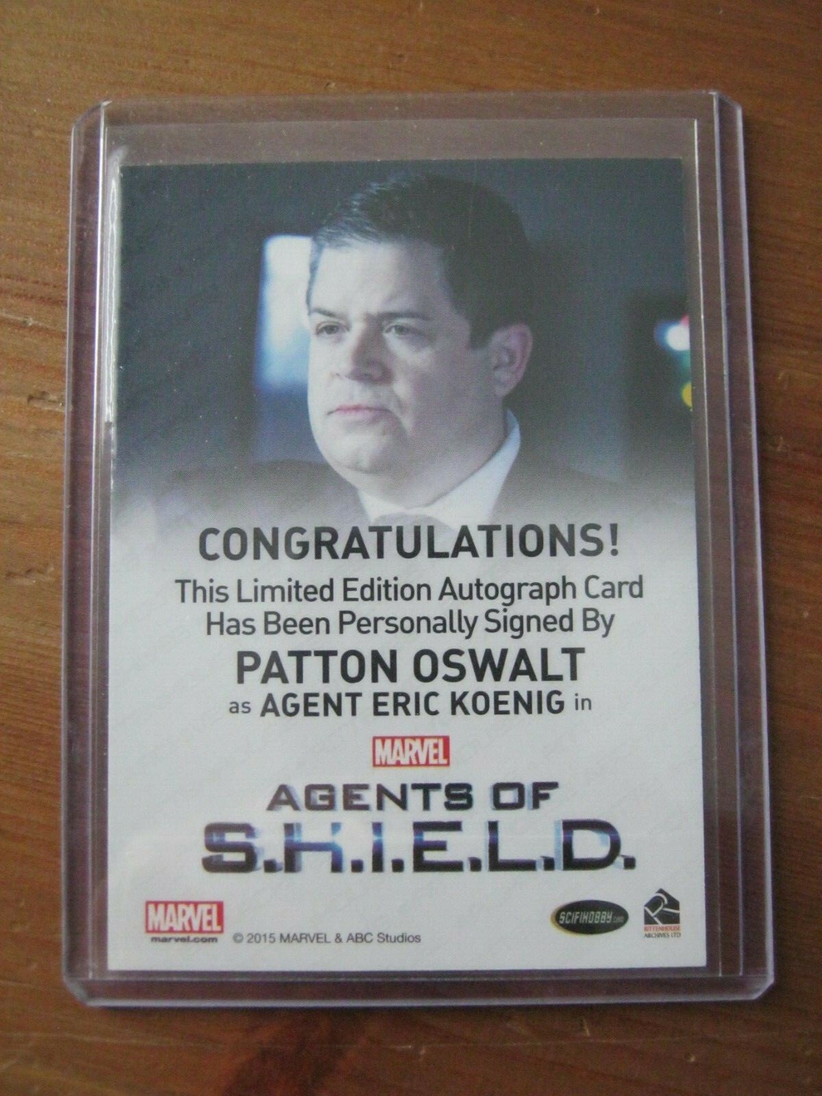 Marvel Agents of Shield Season 2 Autograph - Patton Oswalt - Eric ...