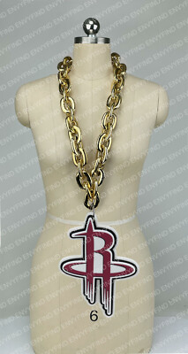 New NBA HOUSTON ROCKETS Gameday BIG Fan Chain GOLD Fanchain | eBay