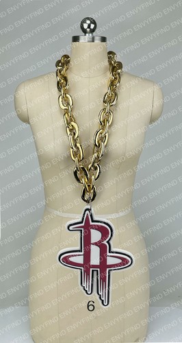 New NBA HOUSTON ROCKETS Gameday BIG Fan Chain GOLD Fanchain | eBay